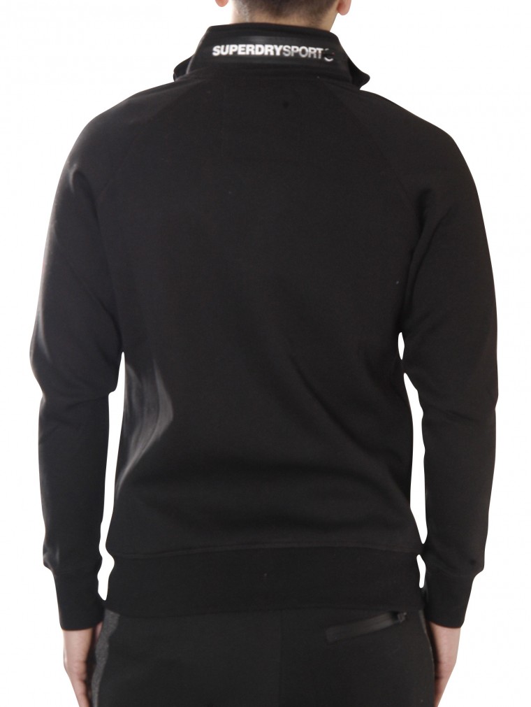 superdry GYM TECH RAGLAN TRACK Sweater & Fleece schwarz --> yam-yam ...